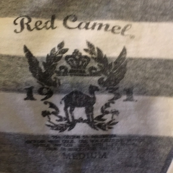 Red Camel | Shirts | Mens Red Camel Gray And White Tee | Poshmark
